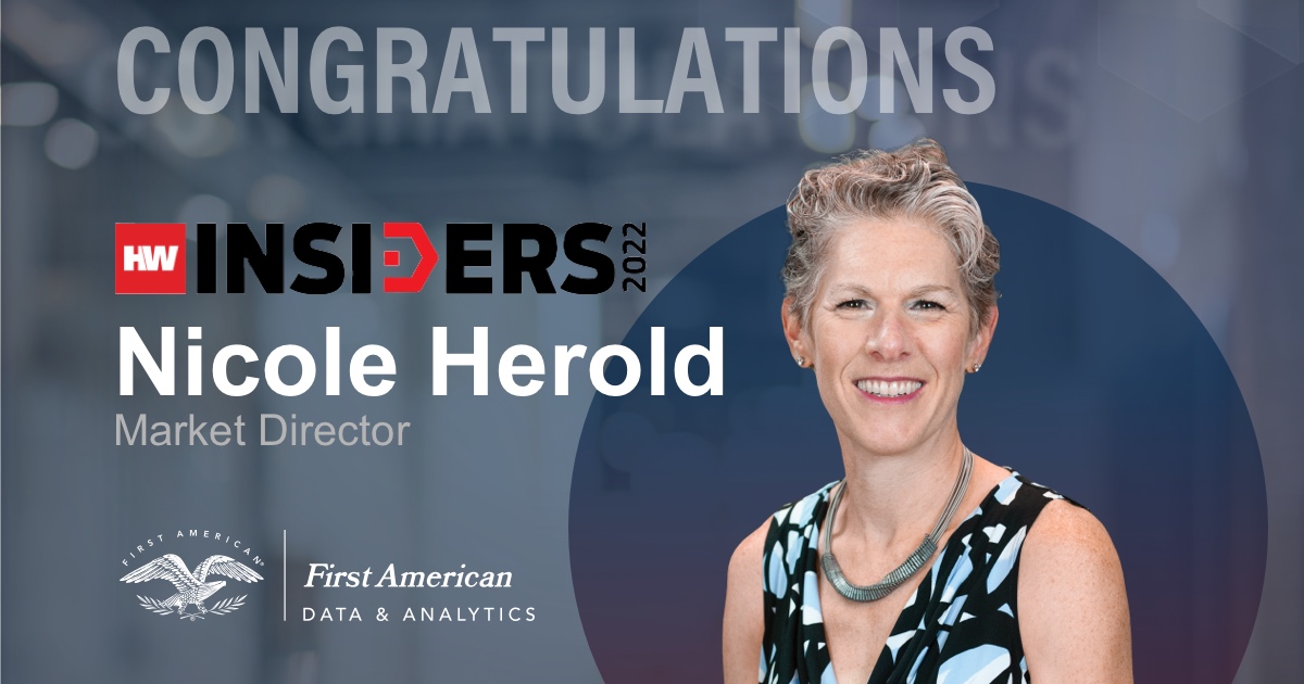 First American Data And Analytics Executive Nicole Herold Named A 2022 Hw Insiders Award Winner 
